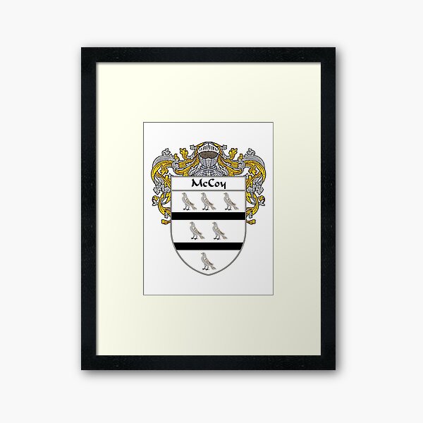 "McCoy Coat of Arms/Family Crest" Framed Art Print for Sale by ...