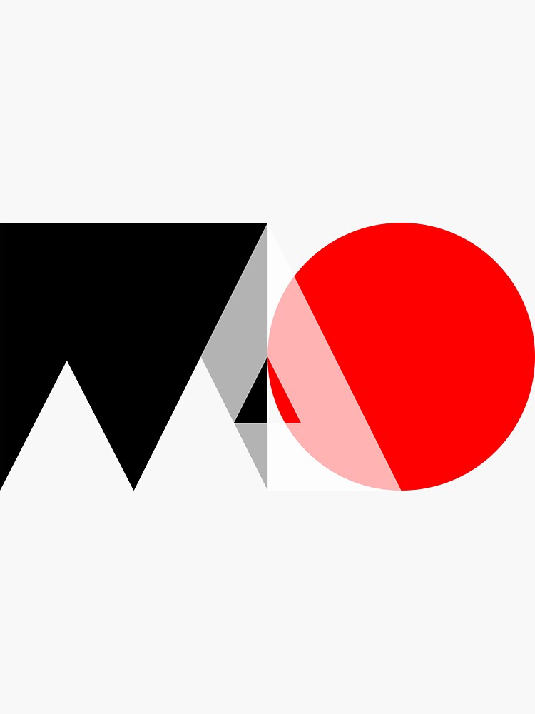 Sticker avec l'œuvre « Logo MAO » de l'artiste MaoMornity | Redbubble
