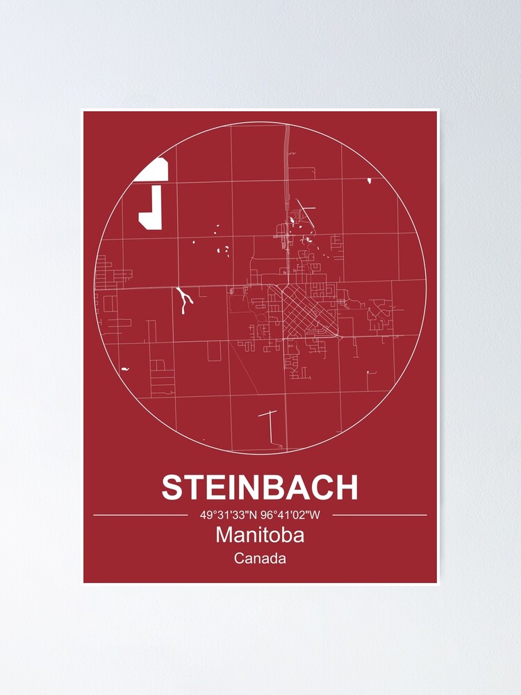 "Steinbach (Manitoba, Canada) City Map" Poster for Sale by jesse ...