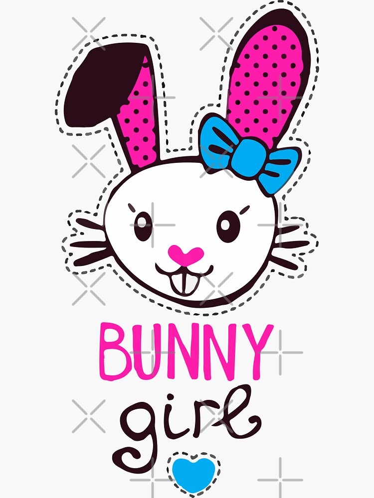 "Cute fancy bunny girl" Sticker by yellowideas | Redbubble