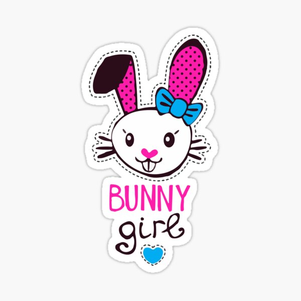 "Cute fancy bunny girl" Sticker by yellowideas | Redbubble