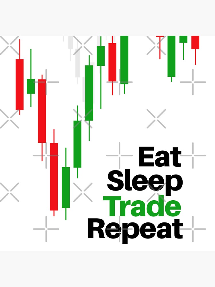 "Eat Sleep Trade Repeat" Sticker for Sale by OYDS | Redbubble