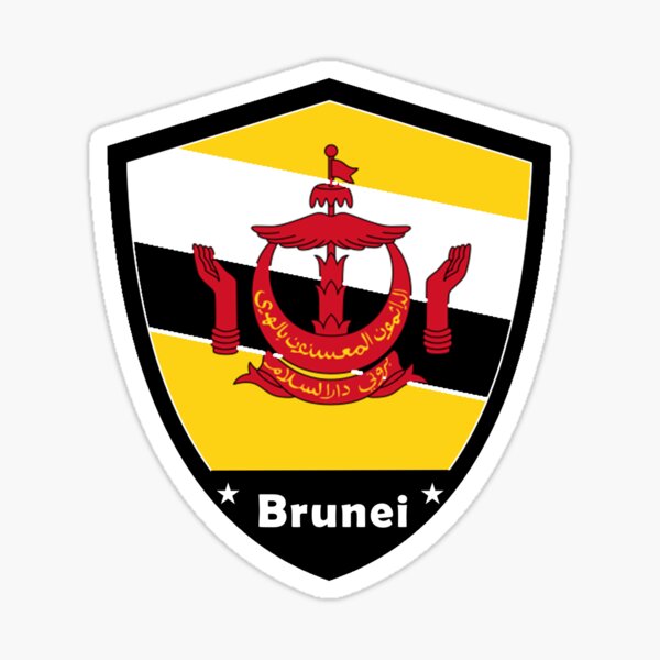 "Brunei Flag Badge" Sticker for Sale by Gina-Driada | Redbubble