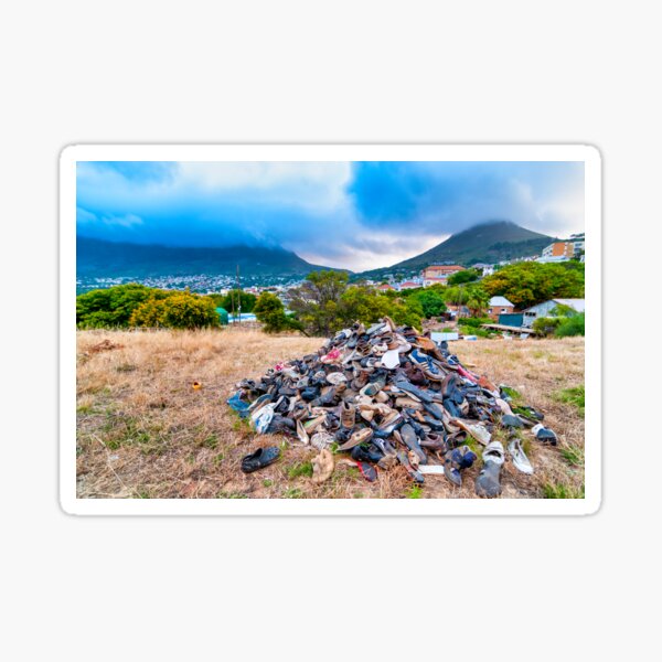 "Pile of discarded shoes " Sticker for Sale by troianifabrizio | Redbubble