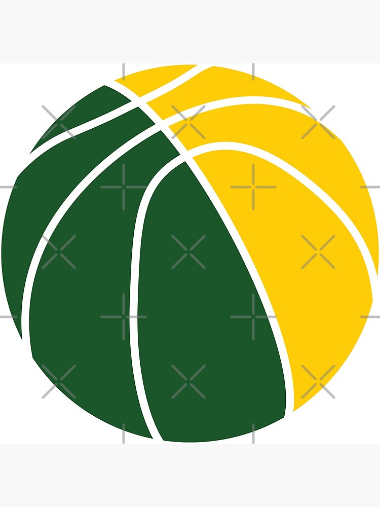 "Basketball - Green and yellow colours" Art Print for Sale by ...