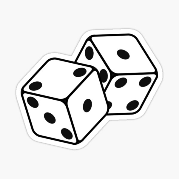 "Rolling Dice" Sticker for Sale by FranksDesigns | Redbubble