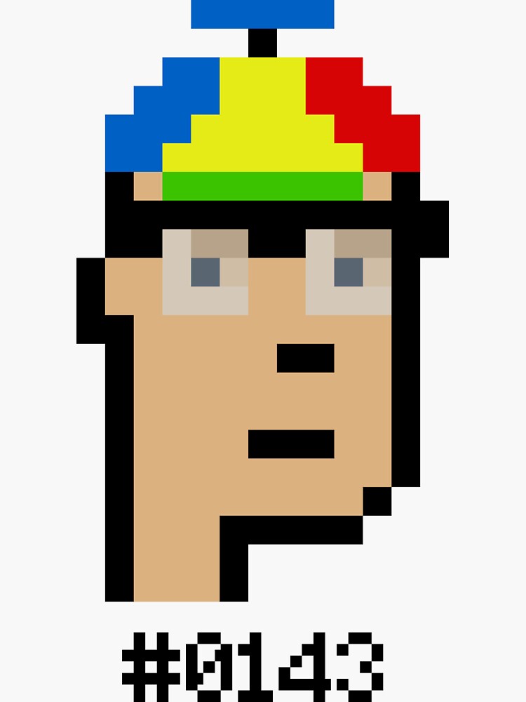 "CryptoPunks #0143" Sticker for Sale by CryptoFunks | Redbubble