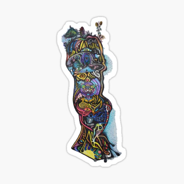 "Human Evolution Color" Sticker by Sentientoctopii | Redbubble