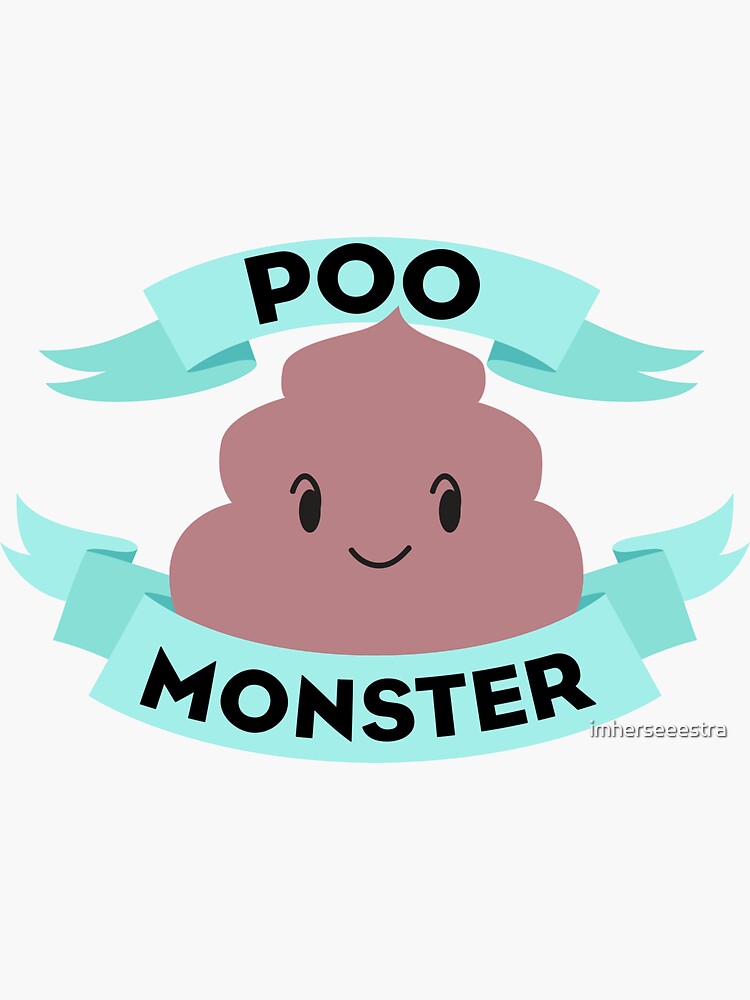 "Poo Monster" Sticker by imherseeestra | Redbubble