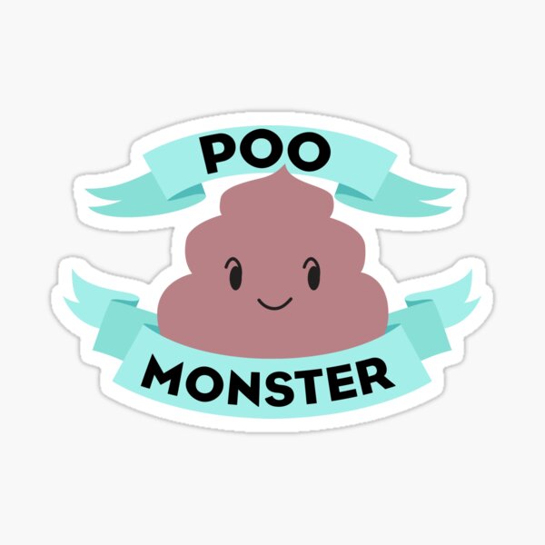 "Poo Monster" Sticker by imherseeestra | Redbubble