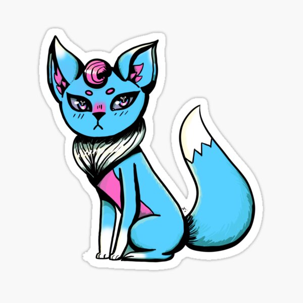 "Trans Fox" Sticker by peachewewew | Redbubble
