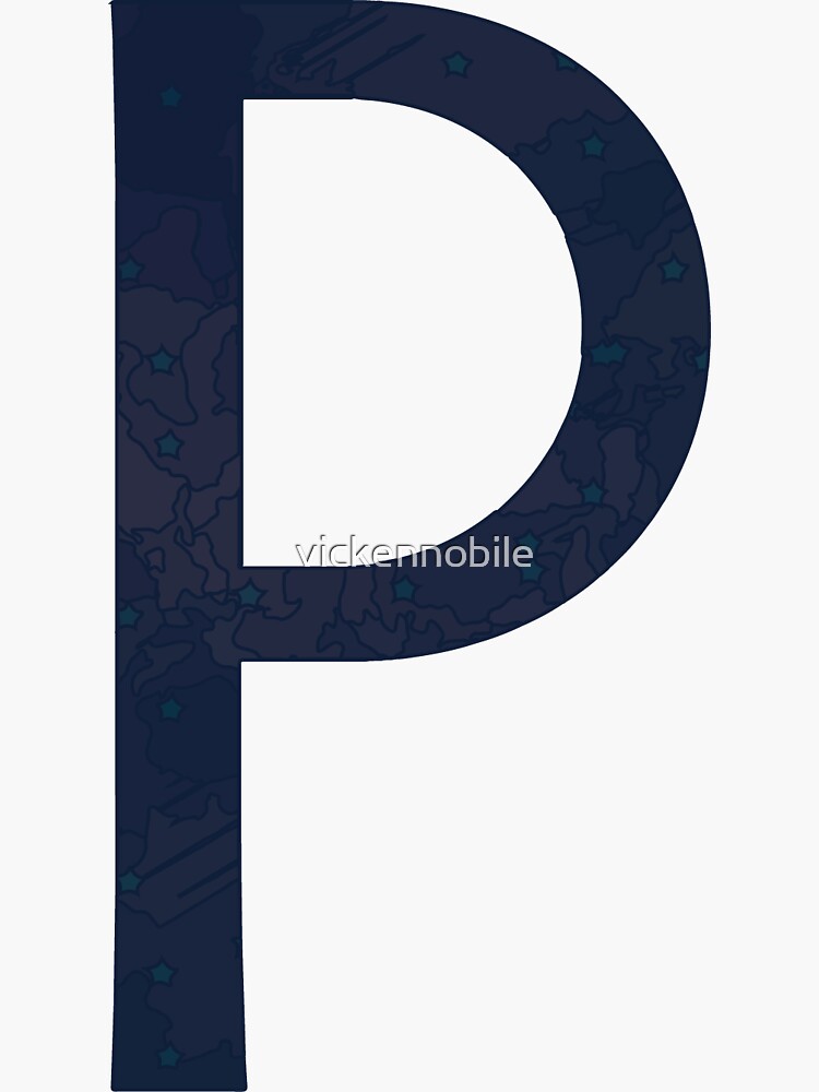 "Nebula Letter P Monogram" Sticker for Sale by vickennobile | Redbubble