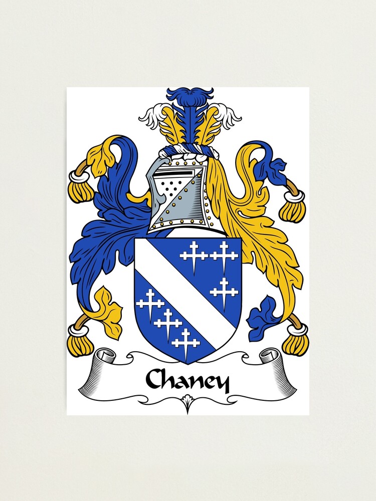 "Chaney Coat of Arms / Chaney Family Crest" Photographic Print for Sale ...
