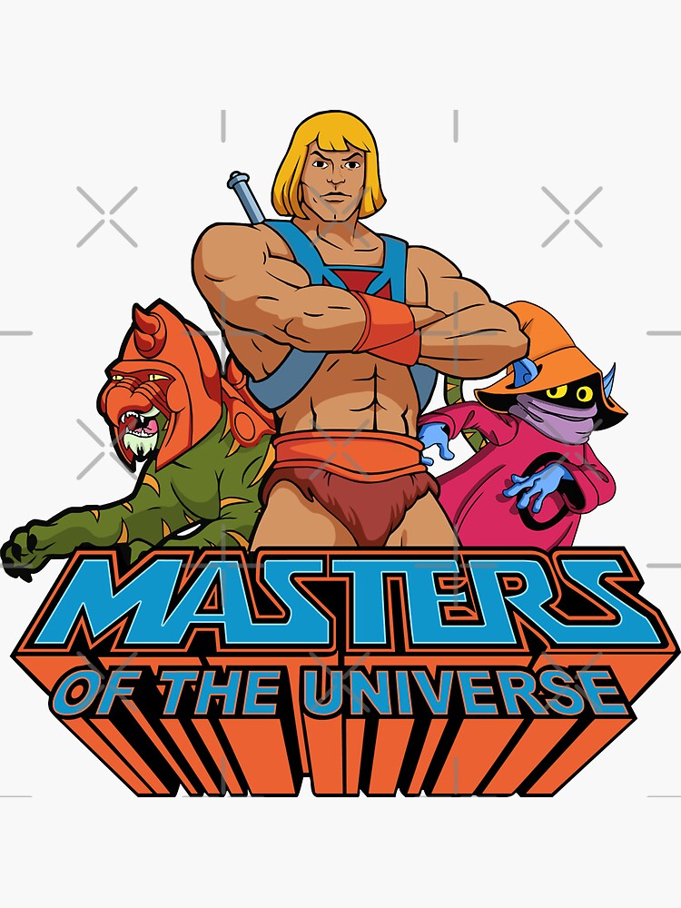 "He-Man White Color" Sticker for Sale by Ravensclaw3 | Redbubble