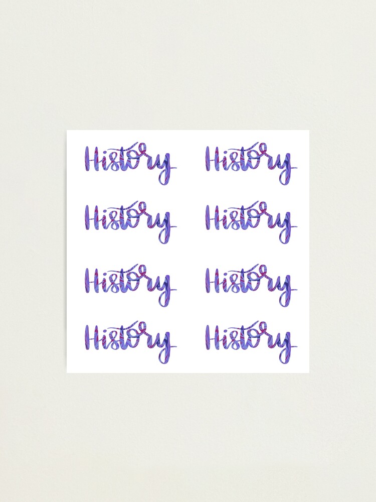 "History Label Design for Schoolwork/Manifestation" Photographic Print ...