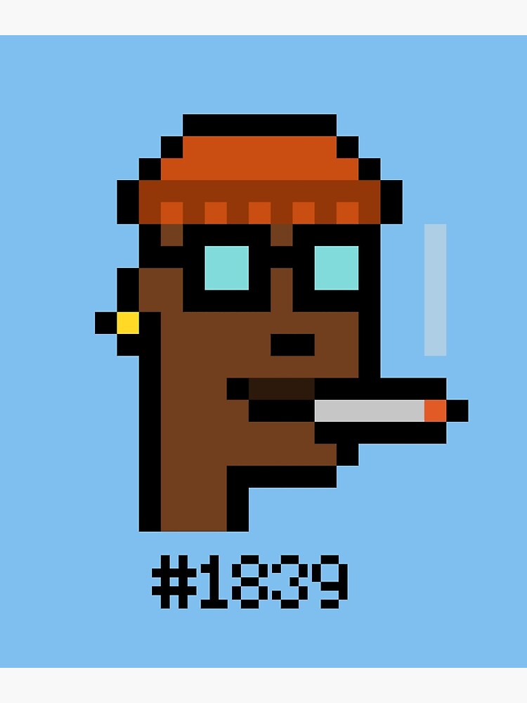 "CryptoPunks #1839" Art Print by CryptoFunks | Redbubble