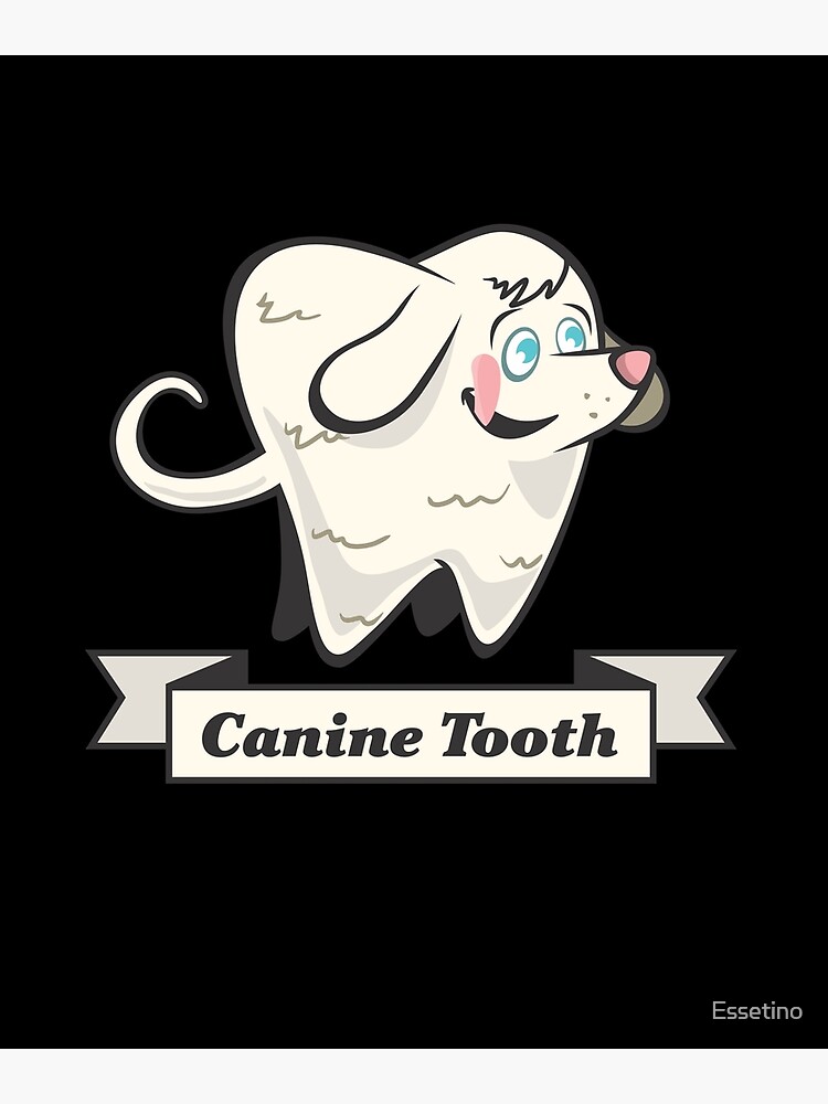 "Funny Canine Tooth - Dentist Dental Hygienist Gifts Teeth " Art Print ...
