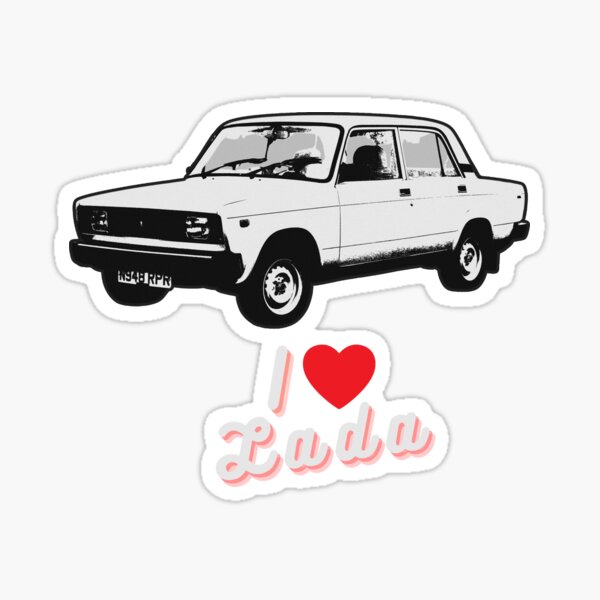 "I Love Lada" Sticker by Moviesinmyhead | Redbubble