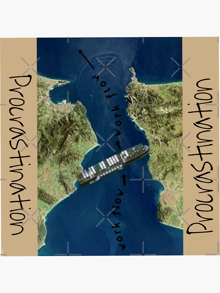 "Suez canal,Suez canal blocked, Evergreen and Ever given " Sticker for ...