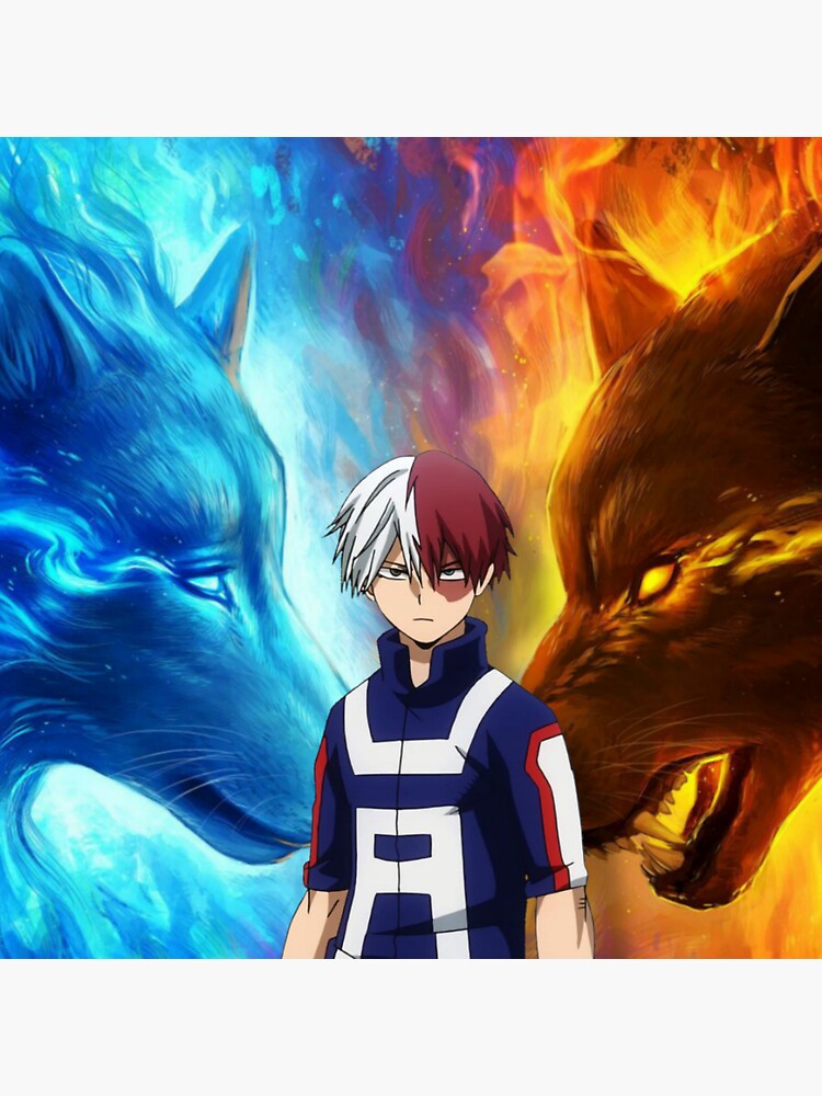 "Todoroki Fire and Ice " Sticker for Sale by jess1403x | Redbubble