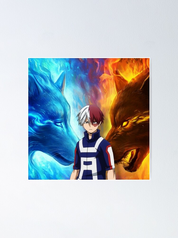 "Todoroki Fire and Ice " Poster by jess1403x | Redbubble