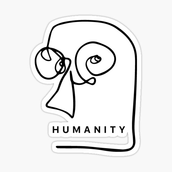 "Humanity Logo" Sticker for Sale by mjmadrinan | Redbubble
