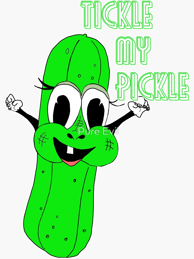 "Tickle My Pickle funny Pickle joke design" Sticker for Sale by ...