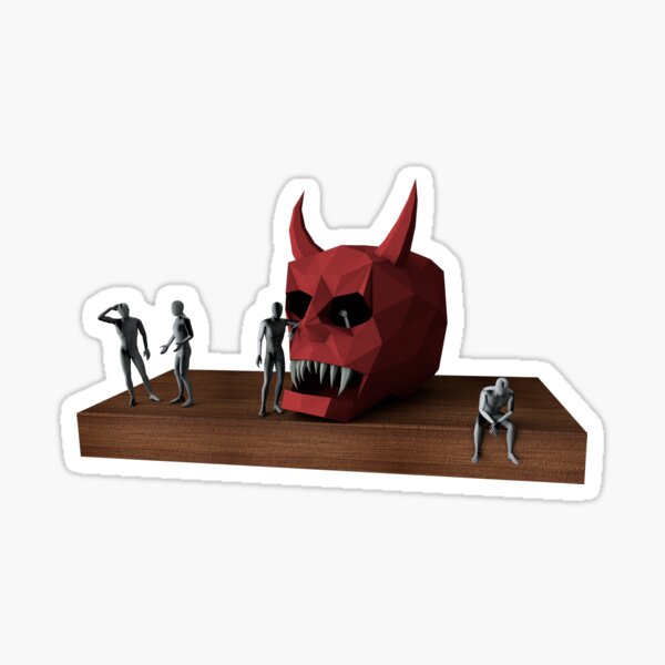 "Mannequins and the Devil" Sticker for Sale by JoeWehnert | Redbubble
