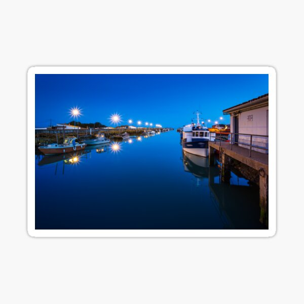 "The port of Bec at the blue hour" Sticker by RobArt-Photo | Redbubble