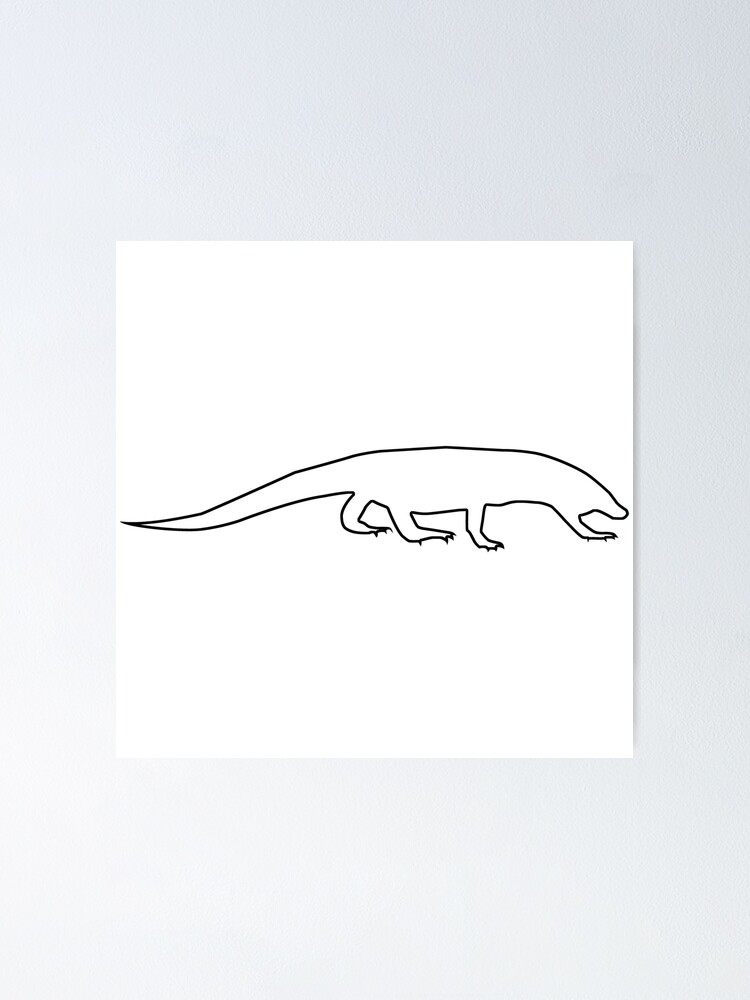 "Plain Monitor Lizard Stencil" Poster for Sale by StencilGifts | Redbubble