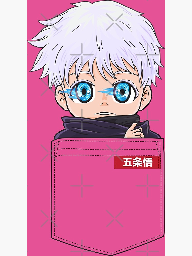 "Satoru Gojo Chibi Pocket" Art Print for Sale by TeeTowArgh | Redbubble