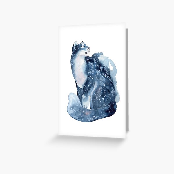 "Galaxy Snow Leopard" Greeting Card for Sale by Threeleaves | Redbubble
