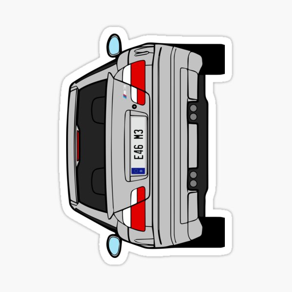 "E46 M3 Titanium Silver" Sticker for Sale by carsaddiction | Redbubble