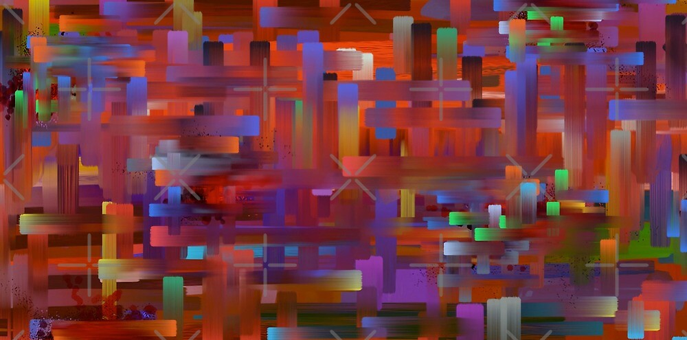 "Warm Color Abstract Art " by Russ Fagle Magichammer.com | Redbubble