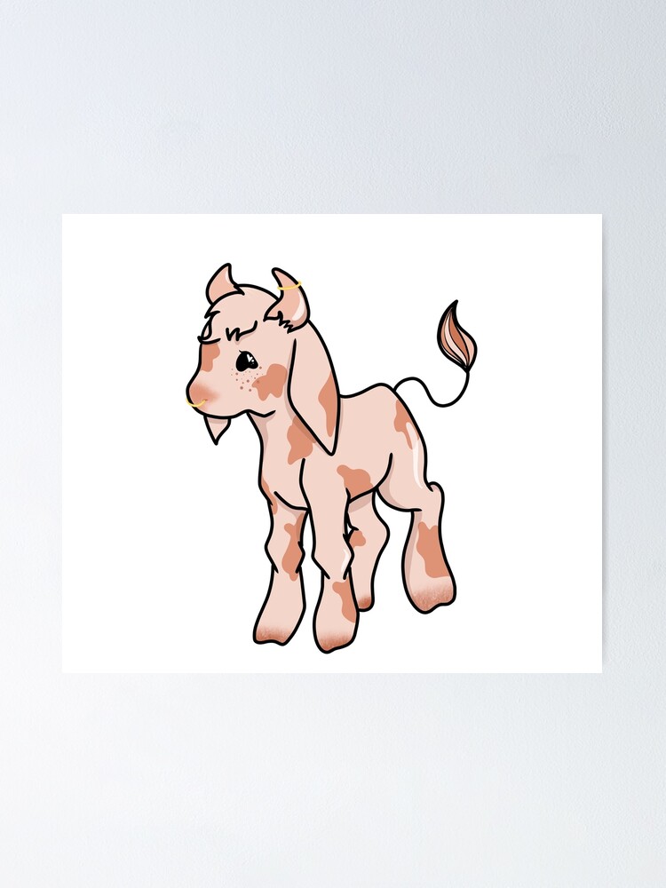 "Peach Cow" Poster for Sale by ahlukip | Redbubble