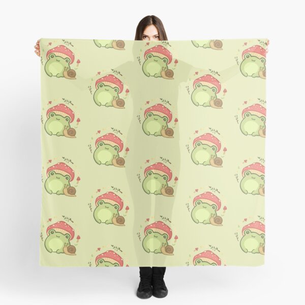 "Super Cute Kawaii Frog with Toadstool Mushroom Hat Snail - Cottagecore ...