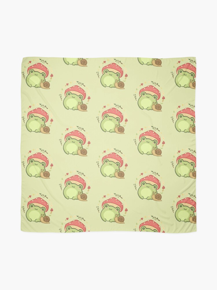 "Super Cute Kawaii Frog with Toadstool Mushroom Hat Snail - Cottagecore ...