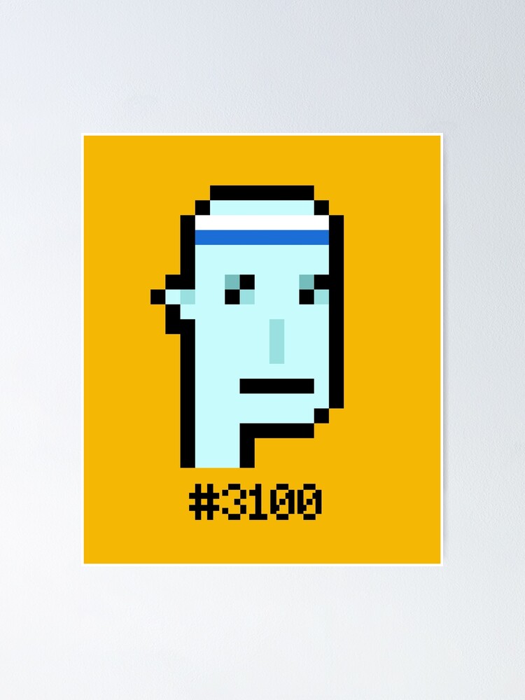"CryptoPunks #3100" Poster for Sale by CryptoFunks | Redbubble