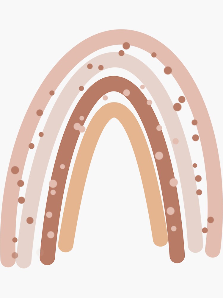 "Beige Aesthetic Rainbow" Sticker by Jkhowar | Redbubble