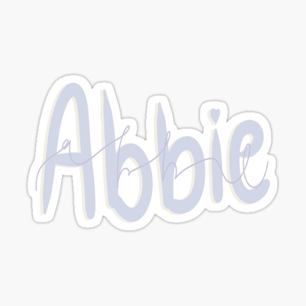 "Abbie" Sticker for Sale by CheriAesthetics | Redbubble