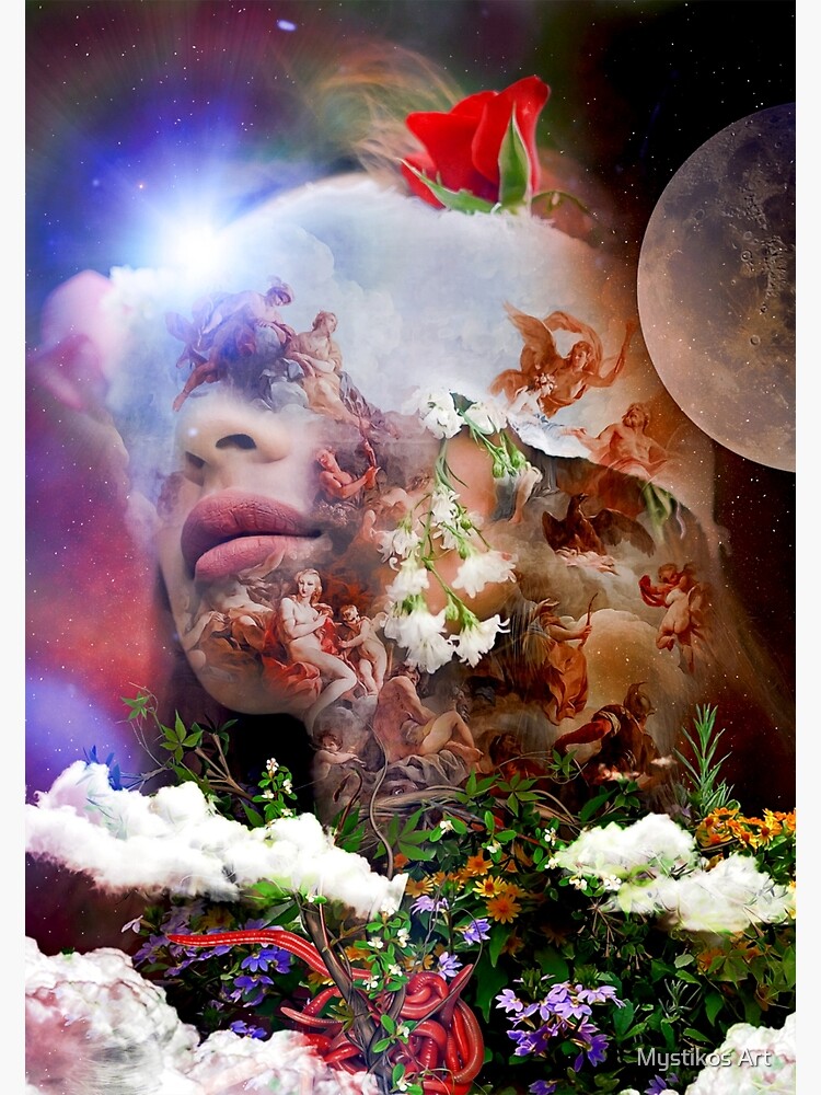 "Celestial Libra Moon Zodiac Surreal Art" Canvas Print by Mystikosart ...