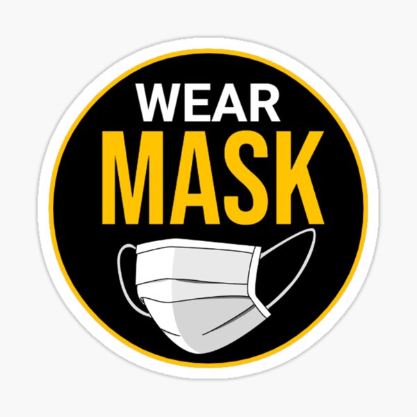"WEAR MASK " Sticker by alam1212 | Redbubble