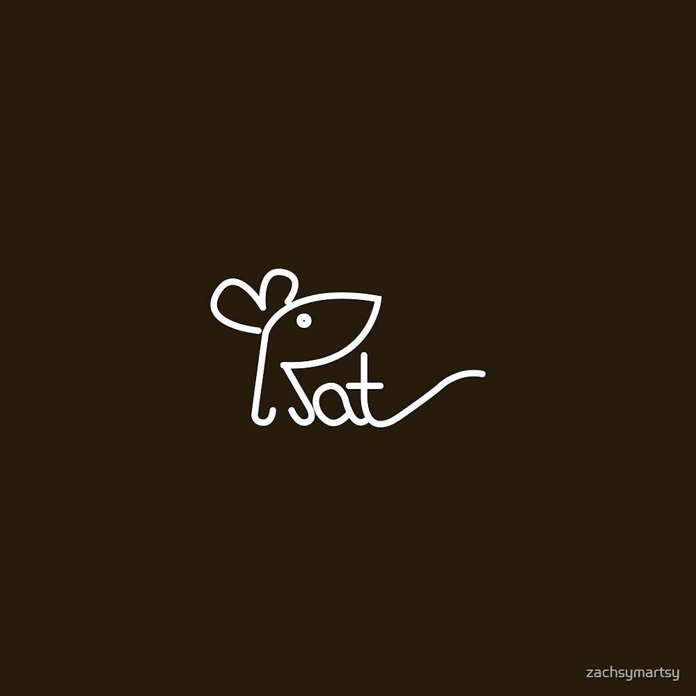 "Rat Minimalist Text Art Typography" by zachsymartsy | Redbubble