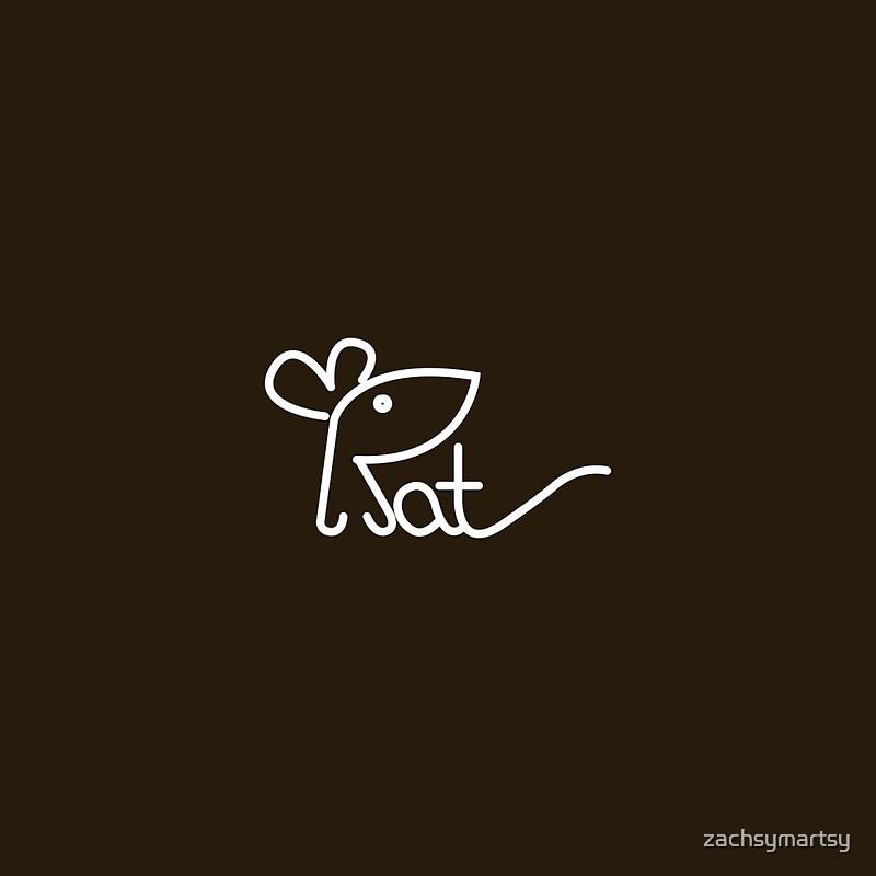 "Rat Minimalist Text Art Typography" by zachsymartsy | Redbubble