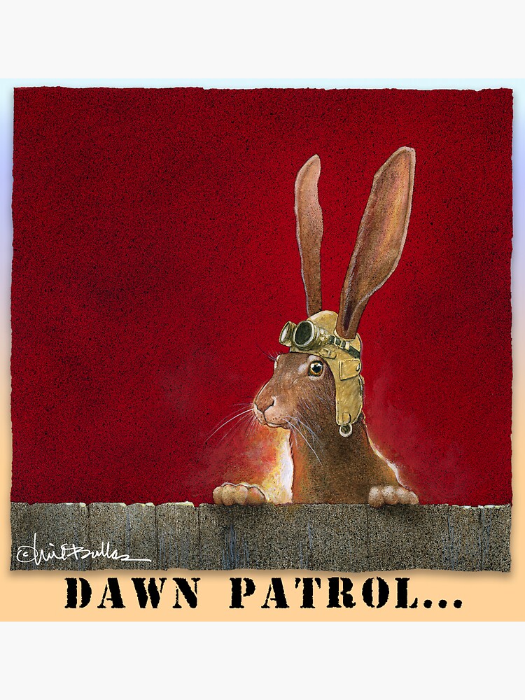 "Will Bullas / tee / dawn patrol / rabbit" Sticker by willbullas ...