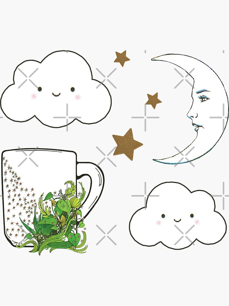 "Sleepy Time Sticker Pack - Herbal Tea La Luna" Sticker for Sale by ...