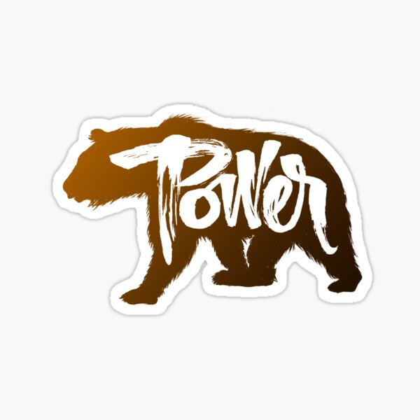 "Power Bear" Sticker by glenndiaz | Redbubble