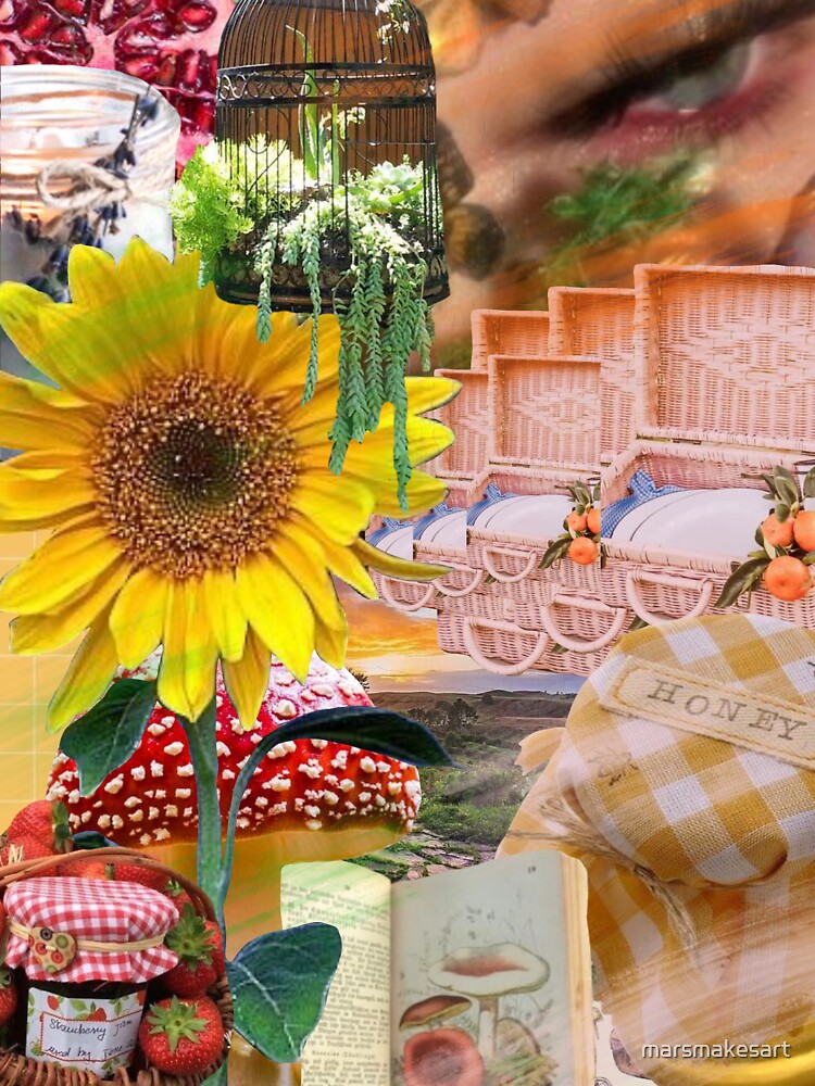 "Cottagecore Collage" Sticker for Sale by marsmakesart | Redbubble