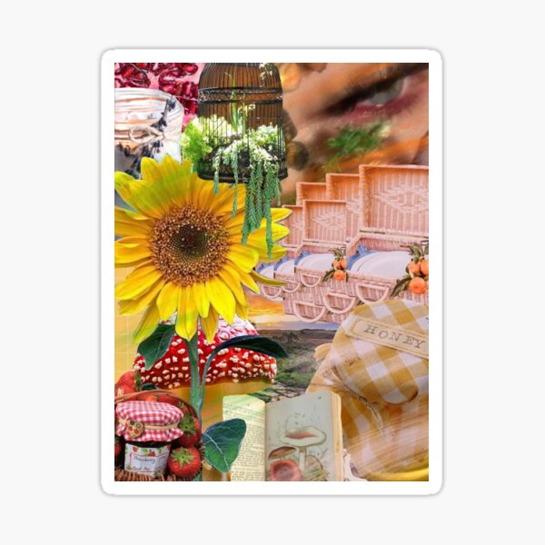"Cottagecore Collage" Sticker for Sale by marsmakesart | Redbubble