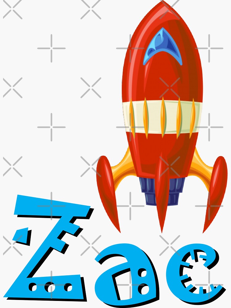 "Zac - Personalised Name Tag" Sticker for Sale by KidsShack | Redbubble